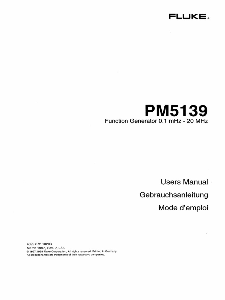 PHILIPS PM5139 User Manual | PDF
