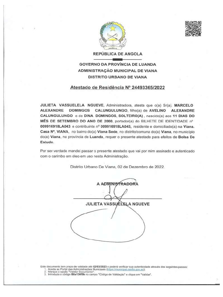 Marcelo Atestado de Residencia | PDF