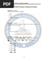 SASMO Sample Questions by Grade | PDF | Mathematics | Statistics