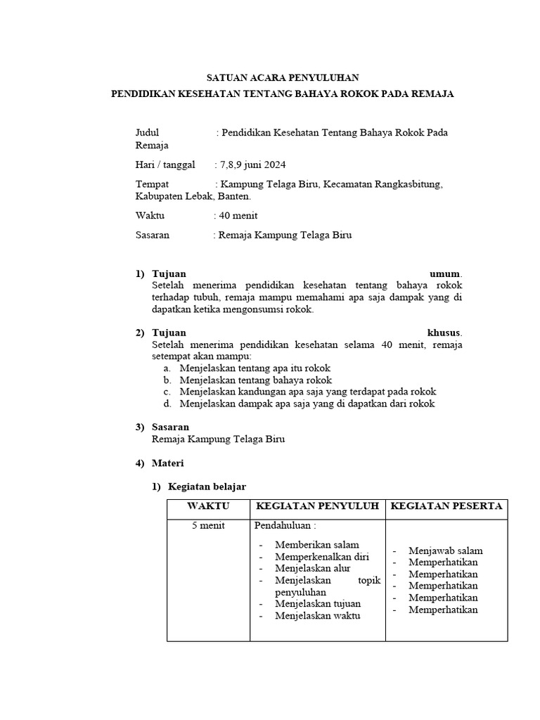 Contoh SAP Promkes | PDF