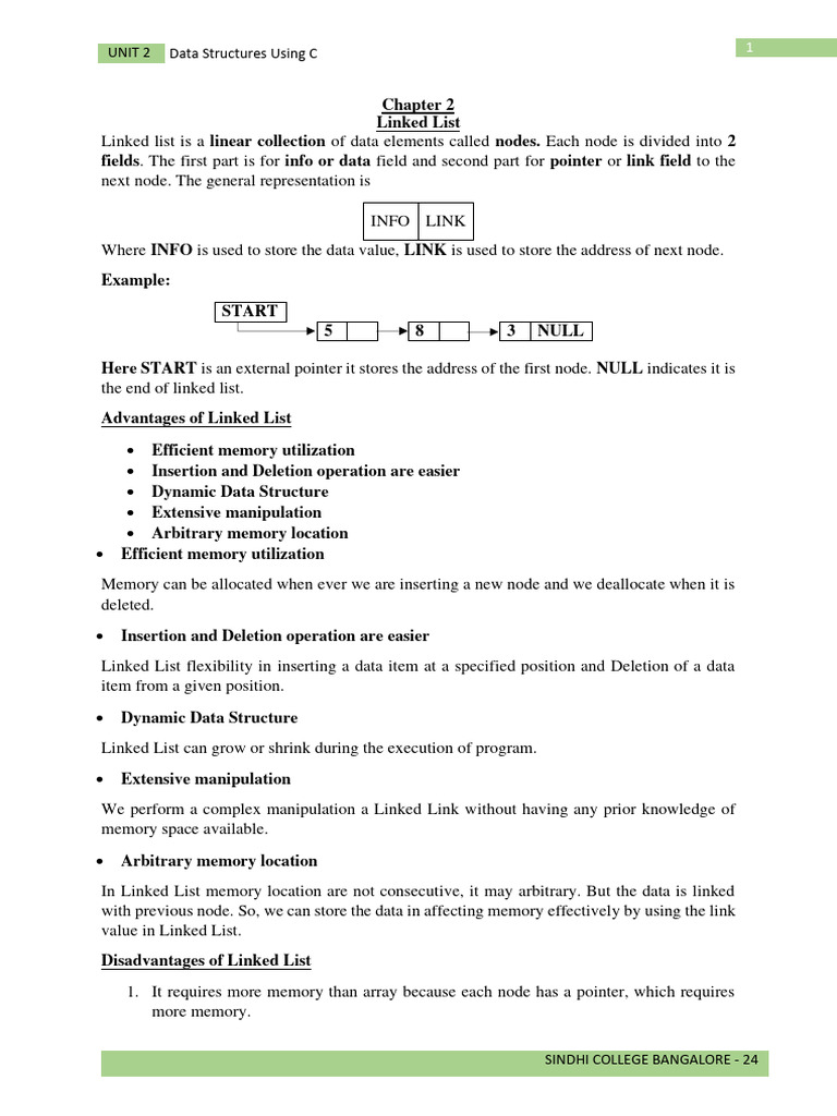 Data Structures - UNIT 2 | PDF | Pointer (Computer Programming) | Computer Programming
