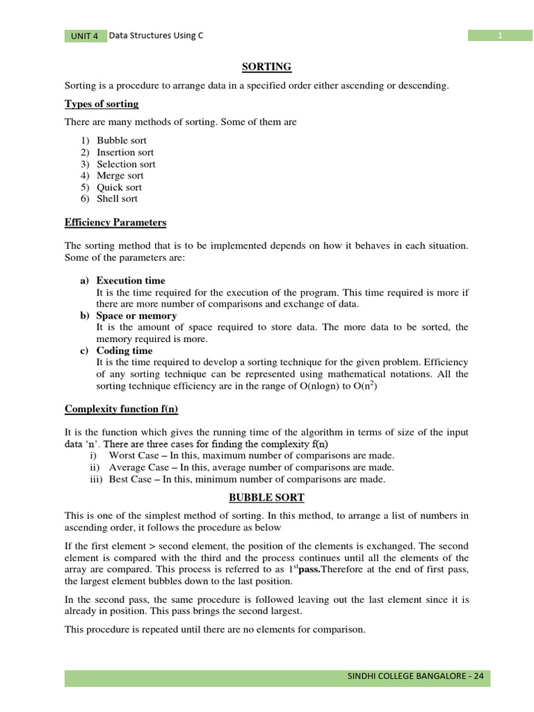 Data Structures - UNIT - 4 | PDF | Computing | Applied Mathematics Data Structures - UNIT - 4 | PDF | Computing | Applied Mathematics