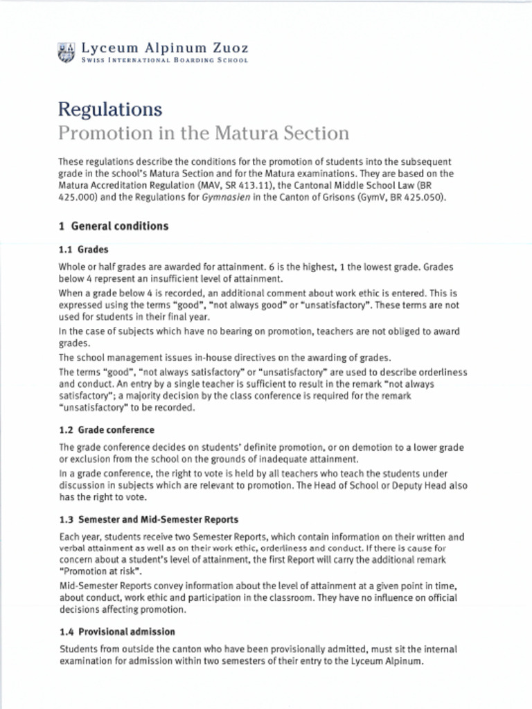 SAMPLE SWISS MATURA GUIDE | PDF
