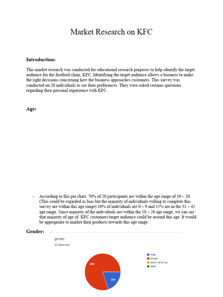 KFC Target Market Analysis 2023 | PDF | Meal | Target Audience