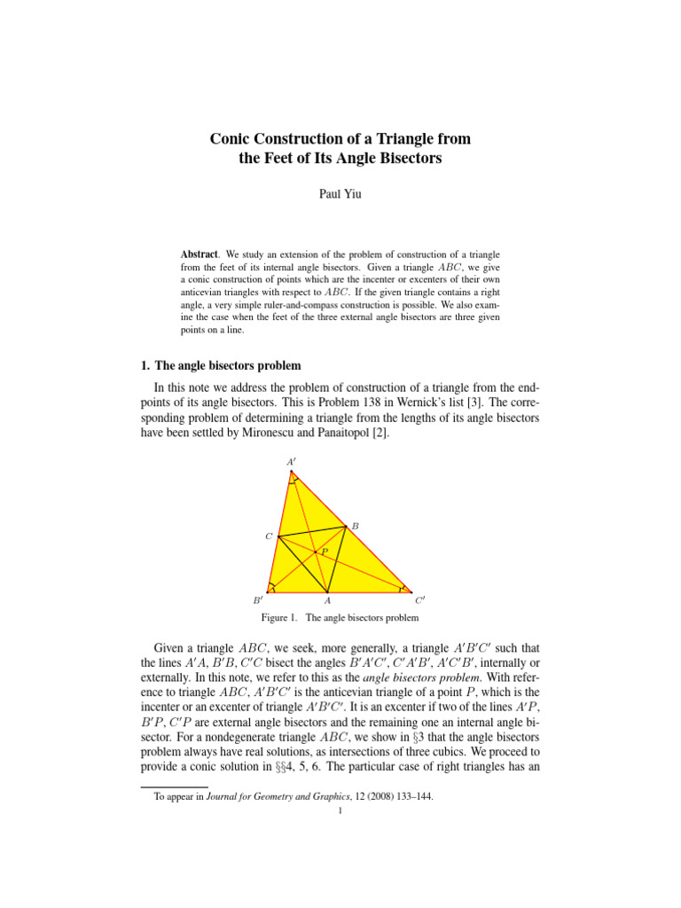 Bai Toan Dung Tam Giac Tu Chan Duong Phan Giac | PDF | Triangle | Geometric Shapes