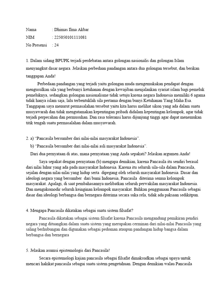 24 - Dhimas I Akbar - Pancasila | PDF