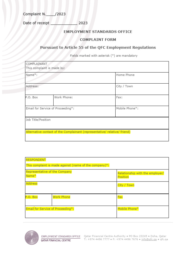 Complaint Form and Guidance 2023 Final | PDF | Complaint | Information ...