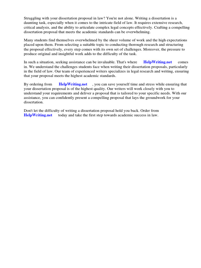 Dissertation Proposal Examples Law | PDF | Thesis | Bankruptcy