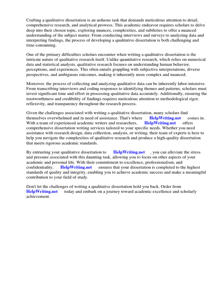 Sample of A Qualitative Dissertation | PDF | Qualitative Research | Methodology