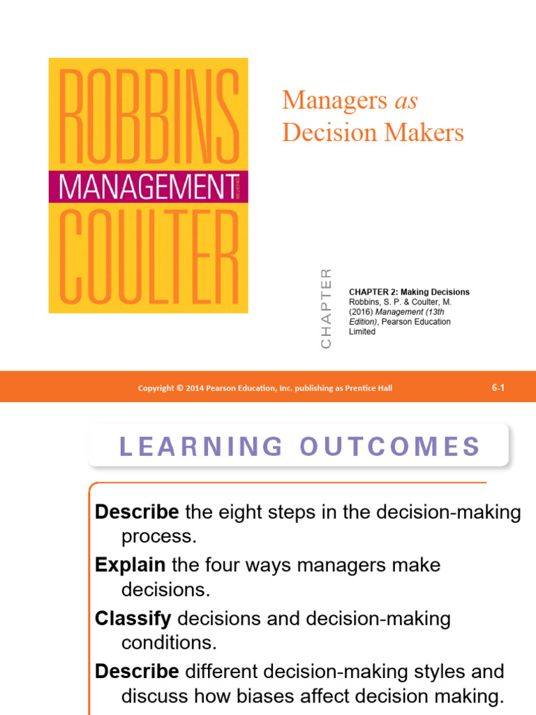 MGT CH2 - Managers As Decision Makers | PDF | Decision Making | Rationality
