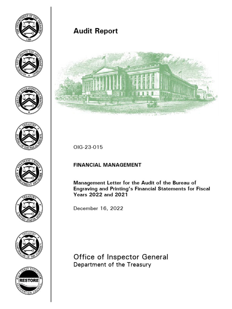 Oig 23 015R | PDF | Vulnerability (Computing) | Audit