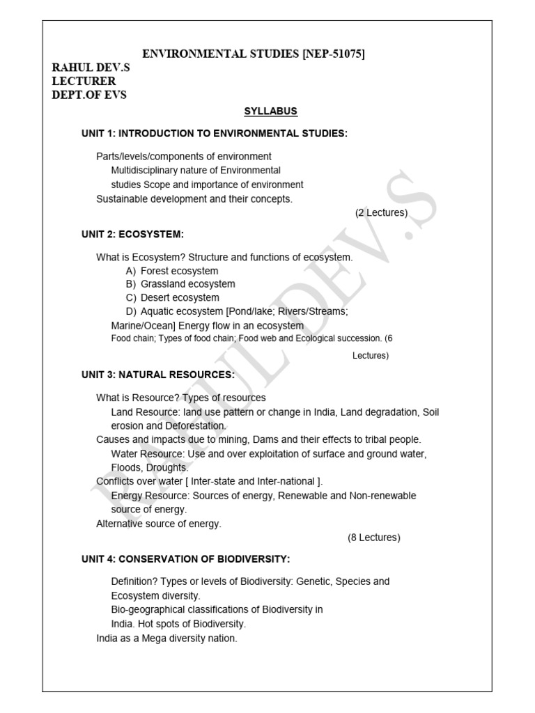 Evs Notes | PDF | Ecosystem | Soil