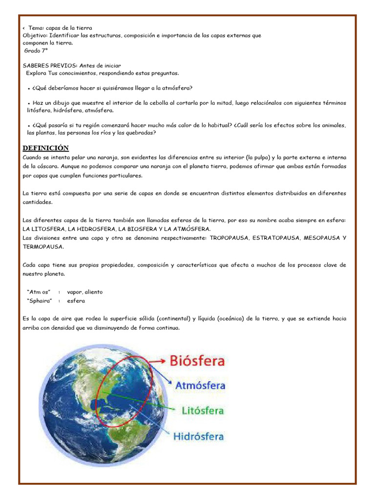 Capas de La Atmosfera | PDF