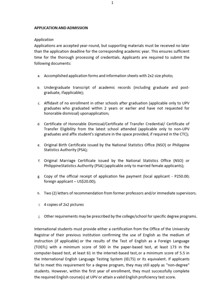 Gso Application and Admission | Download Free PDF | University And College Admission | Academic ...