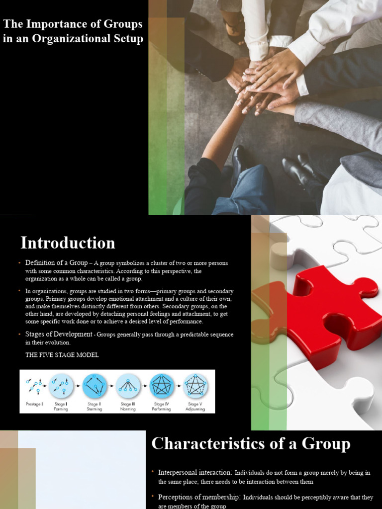 The Importance of Groups in An Organizational Setup | PDF | Goal | Group Cohesiveness