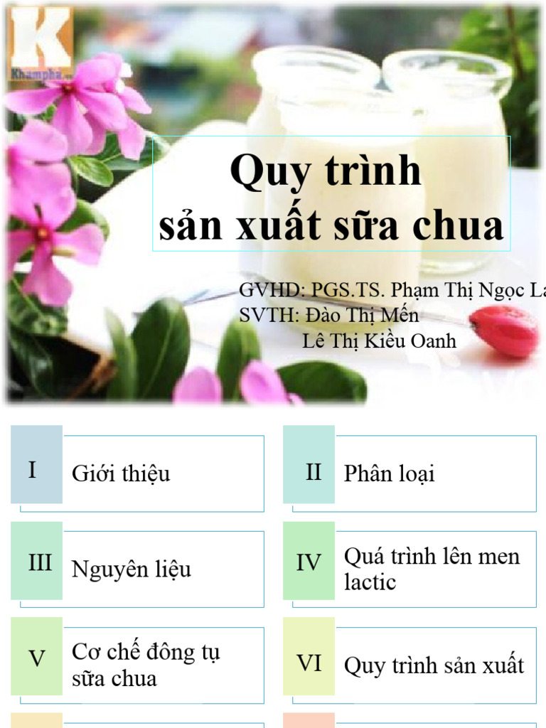 Quy Trinh San Xuat Sua Chua | PDF