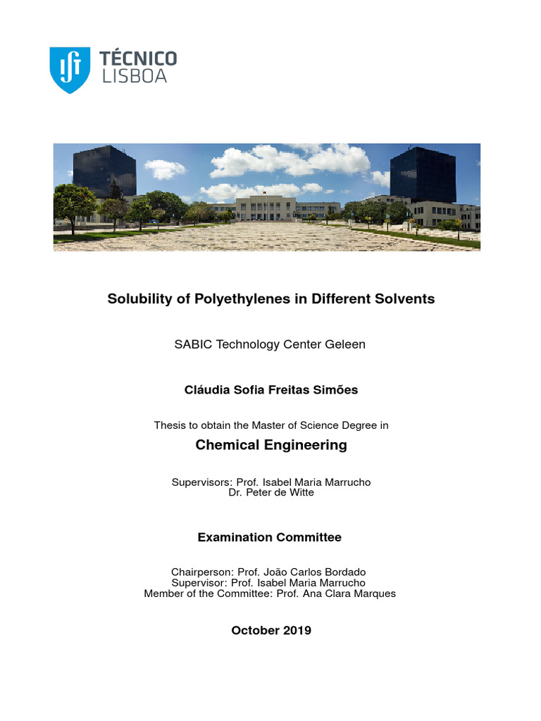 MSC Thesis Sofia Simoes | PDF | Polyethylene | Polymers