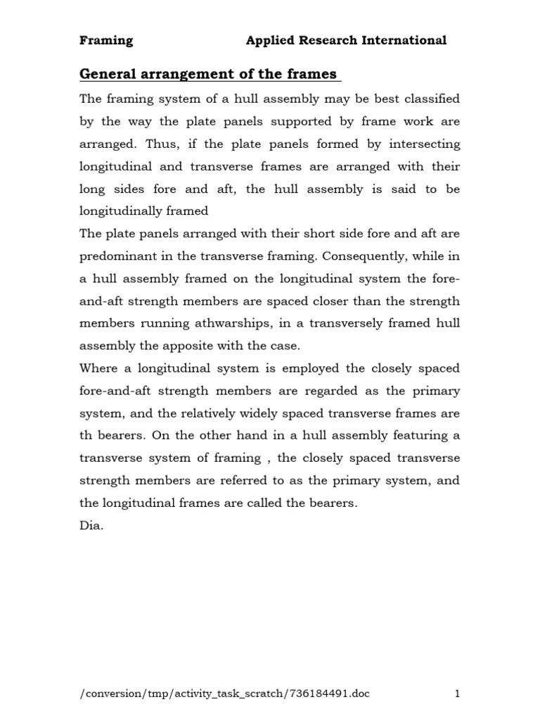 Ship Framing Systems Explained | PDF | Deck (Ship) | Ships