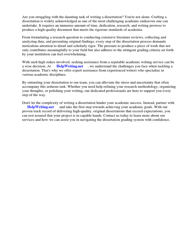 Dissertation Grading System | PDF | Thesis | Essays