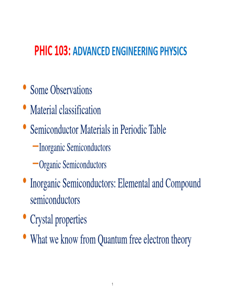 UNIT 1 - Band Theory 2 | PDF | Crystal Structure | Semiconductors