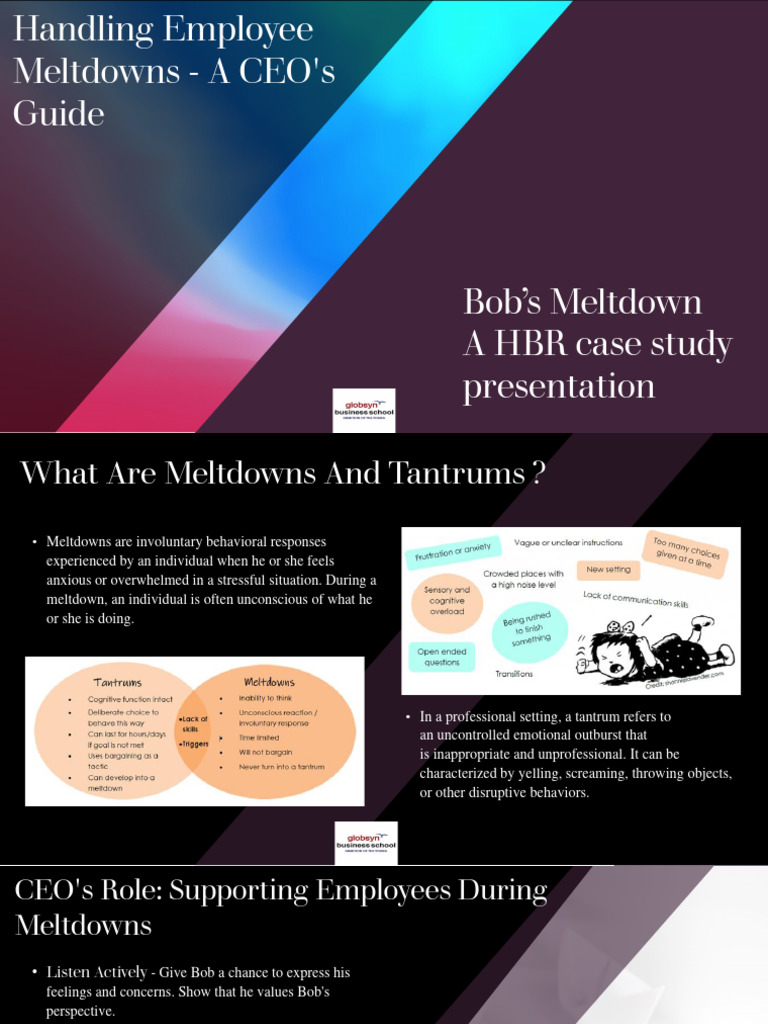 Bob's Meltdown - A HBR Case Study Presentation | PDF | Mental Disorder ...
