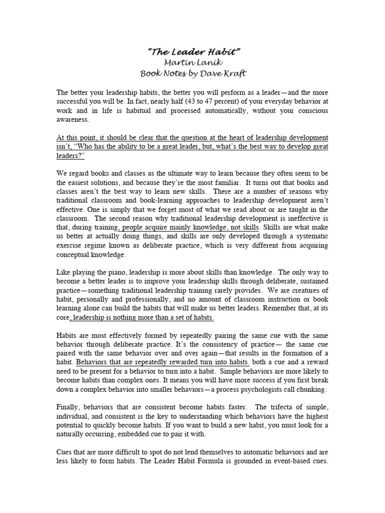 The-Leader-Habit | PDF | Habits | Leadership