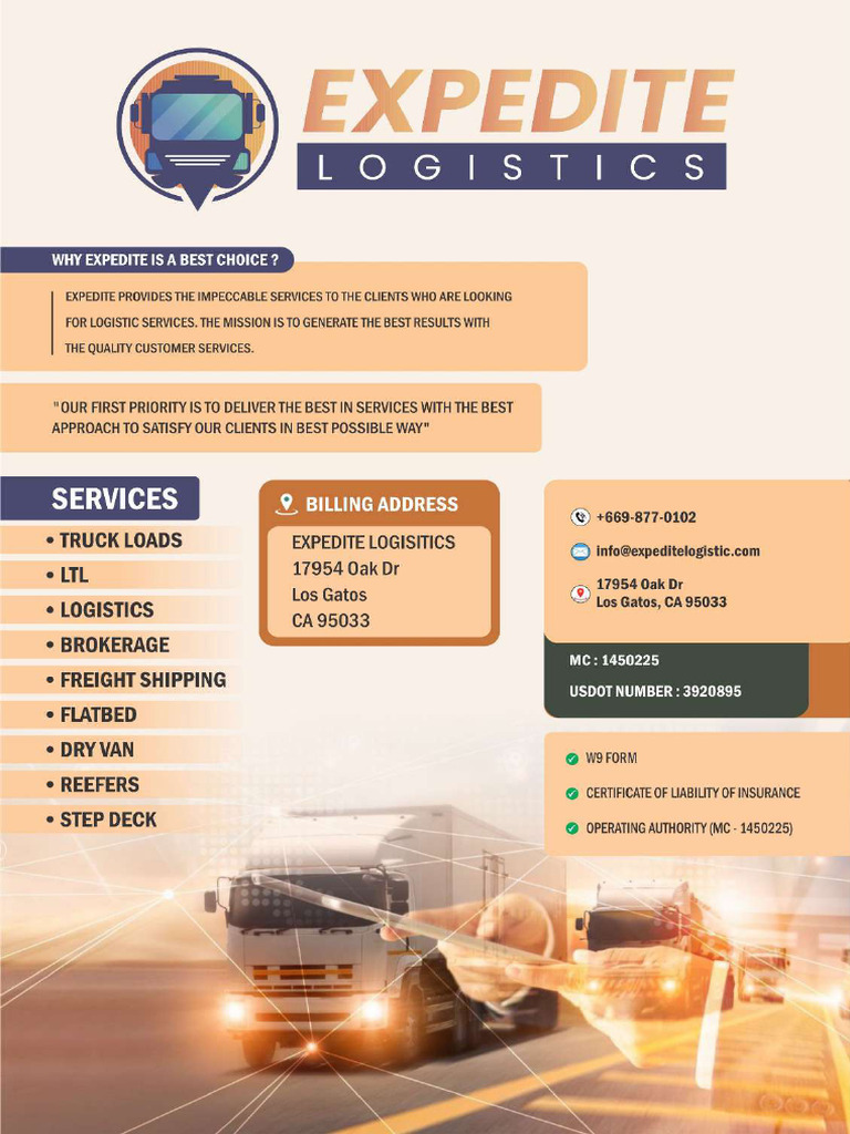 Kunal Brochure Expedite Logistics | PDF | Limited Liability Company ...