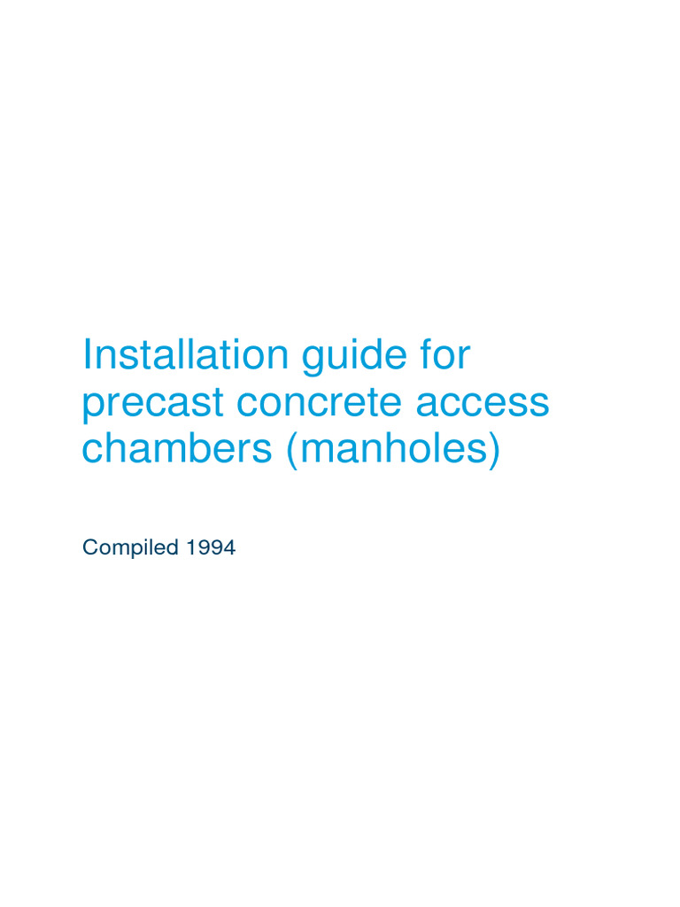 Installation Guide for Precast Concrete Access Chambers | PDF ...