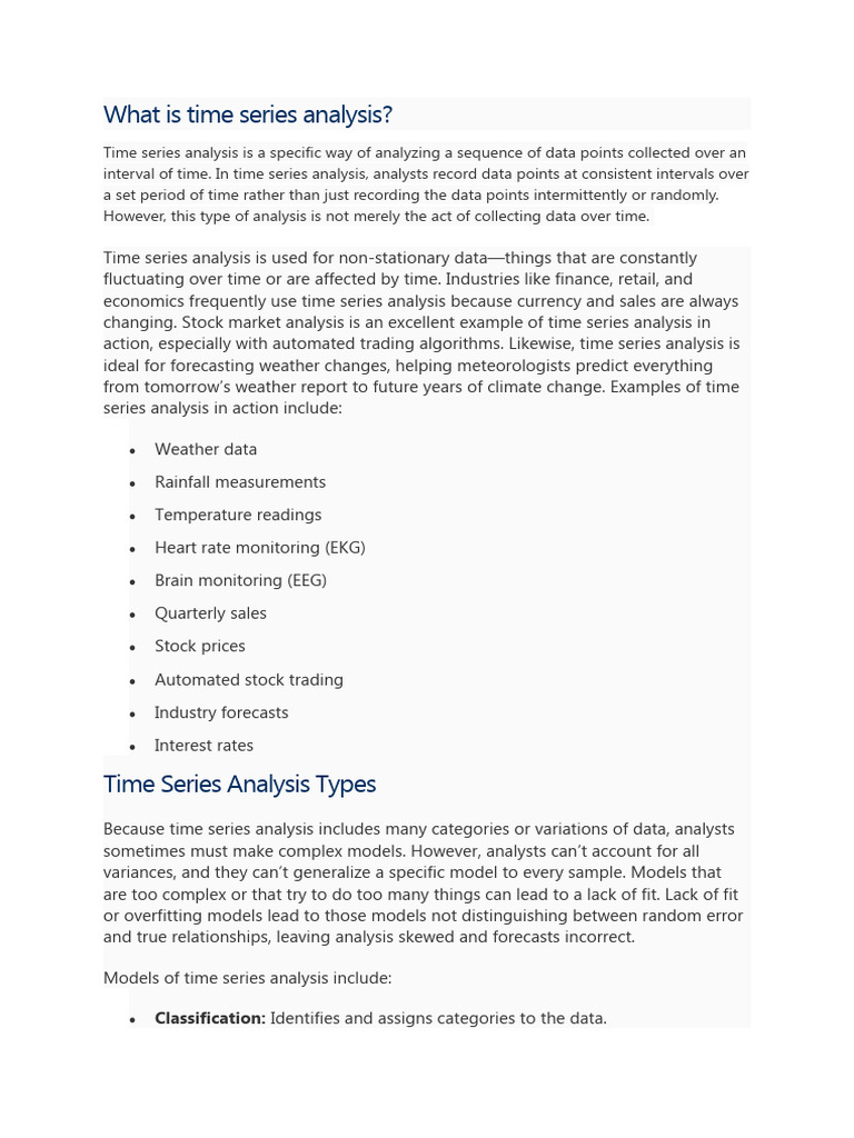 Time Series | PDF | Time Series | Forecasting