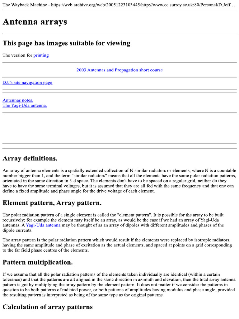 Antenna Arrays | PDF