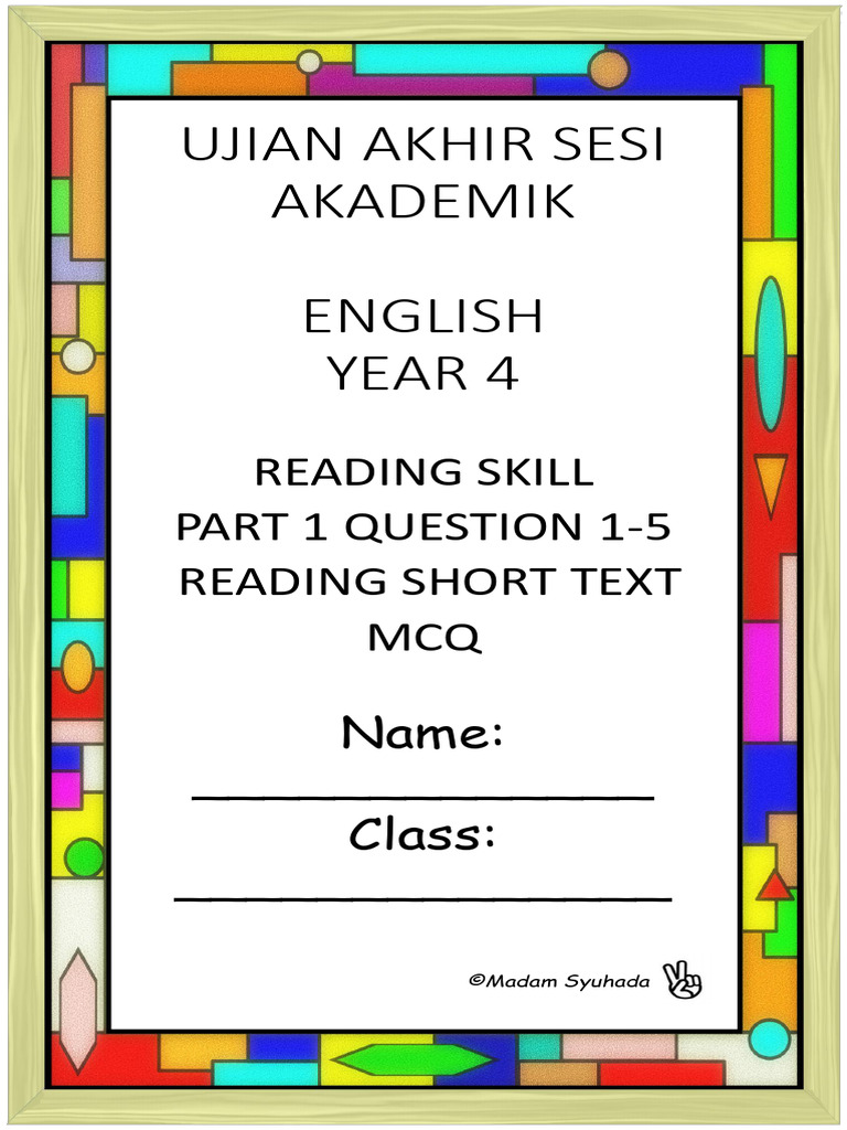 Part 1 Year 4 Uasa | PDF