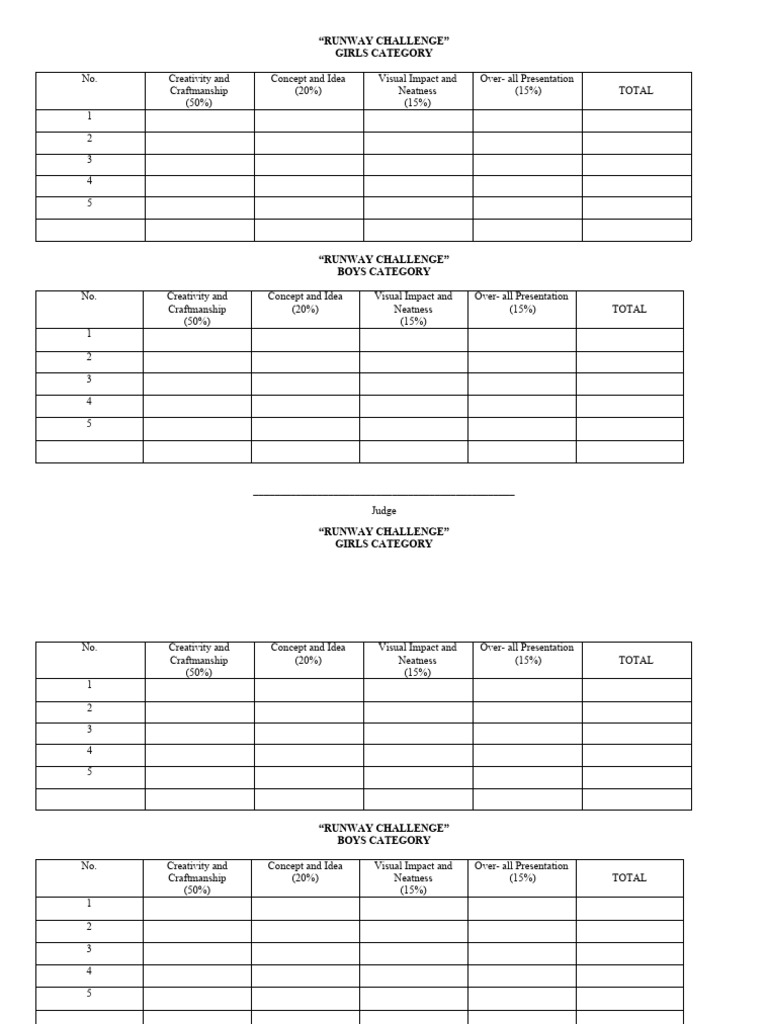 Runway Challenge | PDF
