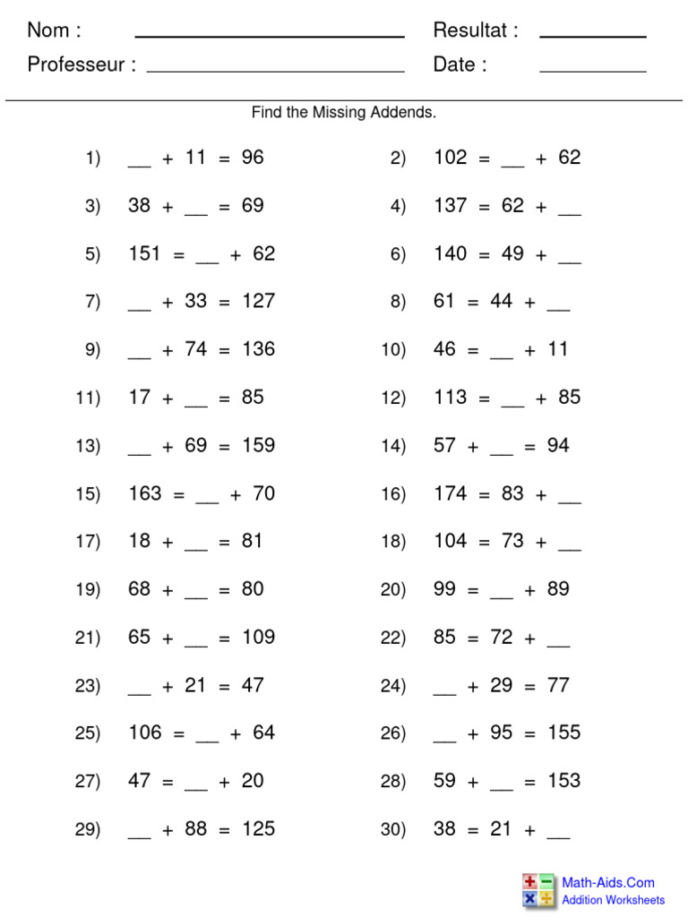 Termes Manquant Addition #2 | PDF