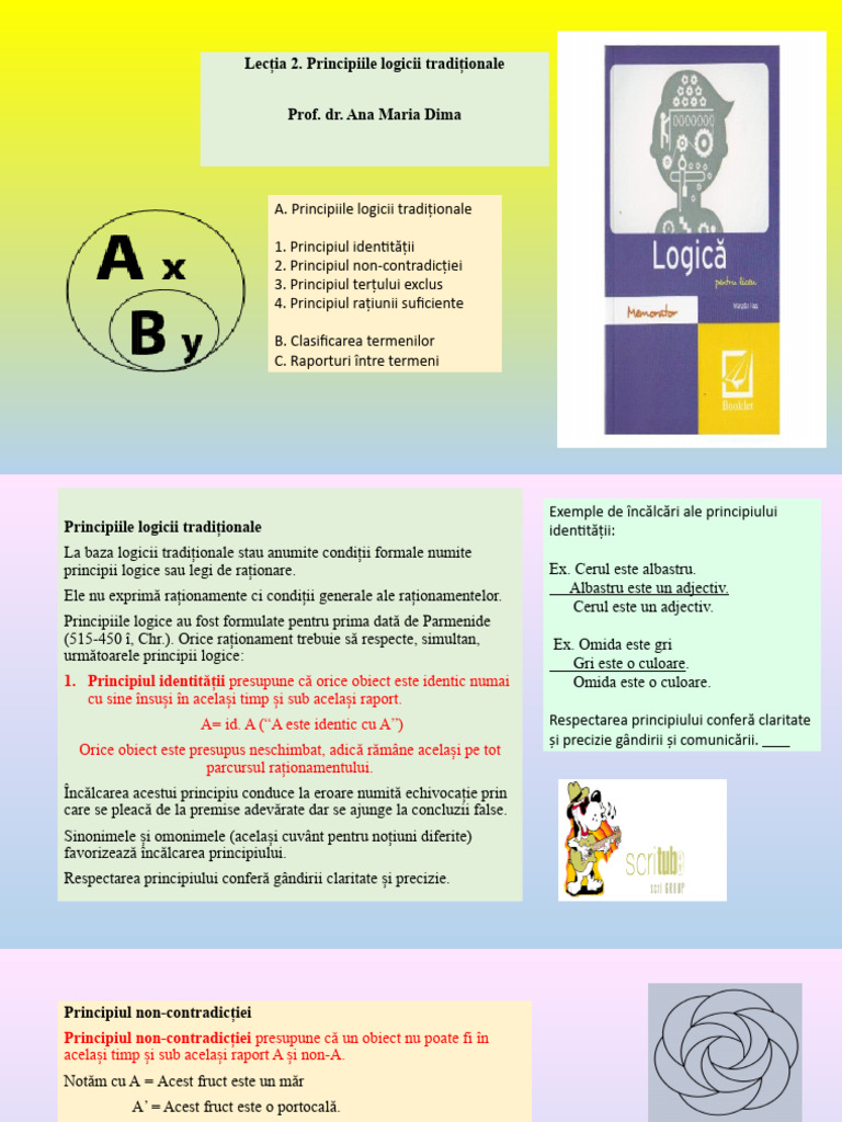 Lectia 2. Principiile Logicii | PDF
