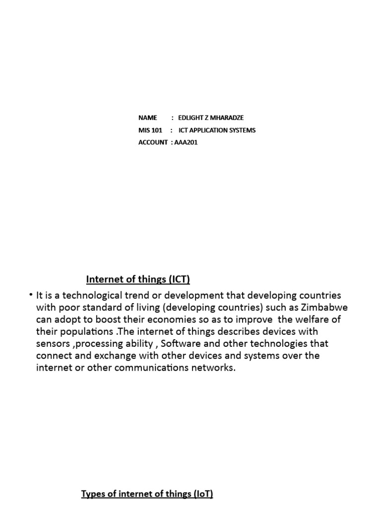 Ict Assignment 1 | PDF | Internet Of Things | Retail