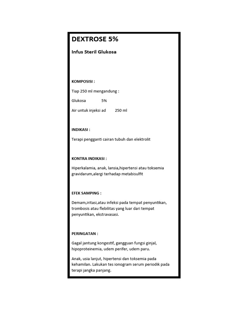 Brosur Etiket Infus | PDF