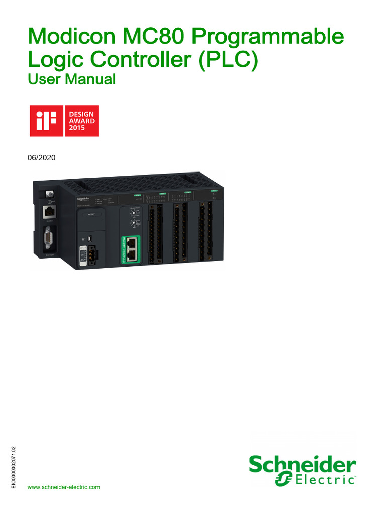 Modicon MC80 Programmable Logic Controller User Manual | PDF ...