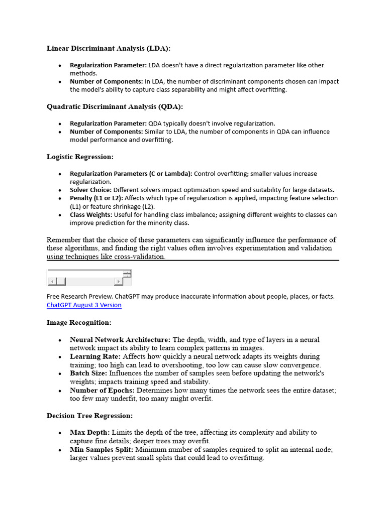 Parameter's Resumes | PDF | Artificial Neural Network | Deep Learning
