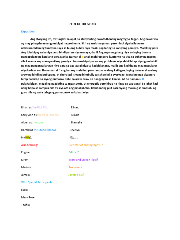 Plot of The Story | PDF