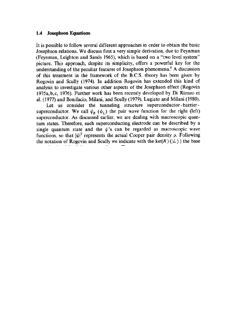 Josephson Equations | PDF