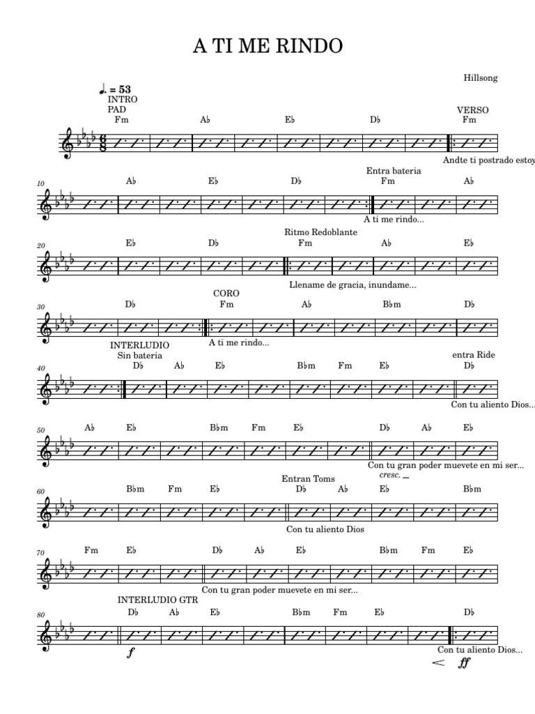 A Ti Me Rindo - Hillsong | PDF