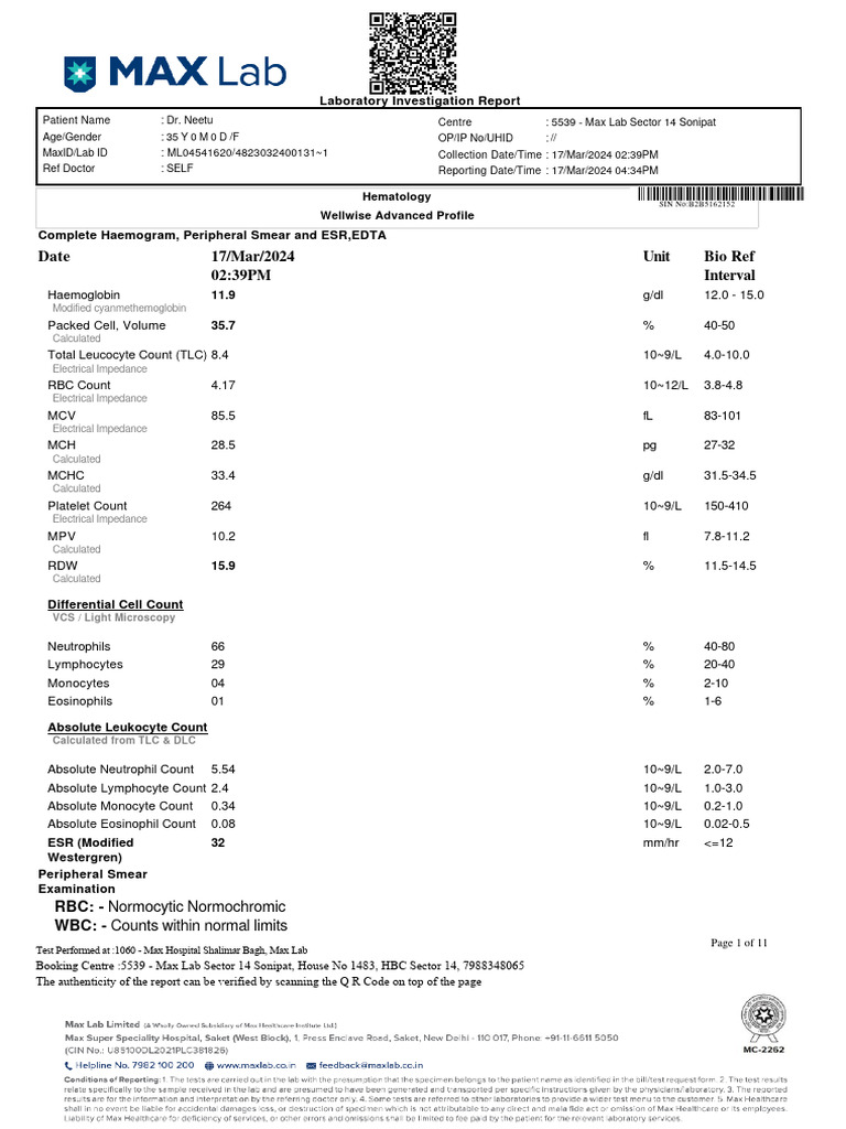 Date 17/mar/2024 02:39PM Unit Bio Ref Interval: Laboratory ...