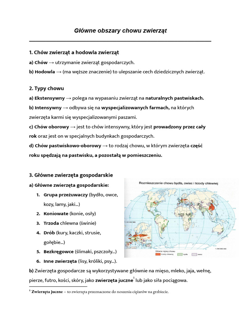 Główne Obszary Chowu Zwierząt | PDF