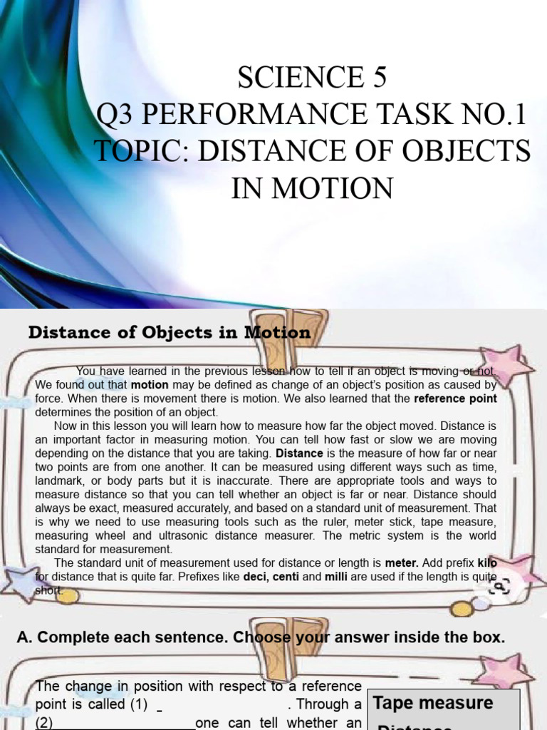 Q3 Pt1-Motion ST 2-Distance | PDF | Speed | Force