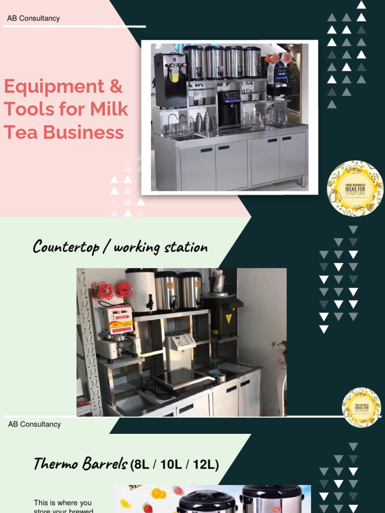 Equipment & Tools For Milk Tea Business | PDF | Foods | Drink
