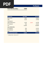 CTC Calculator and Salary Breakdown | PDF | Microsoft Excel | Employment