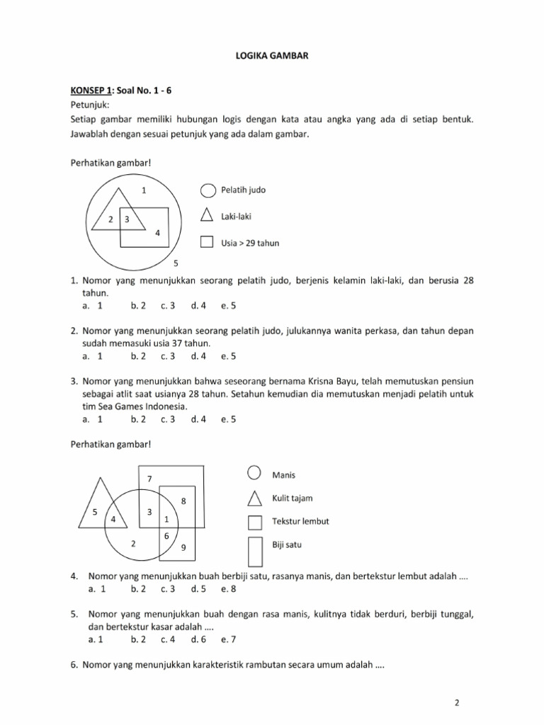 Kecerdasan - Tes Spasial (Logika Gambar) | PDF