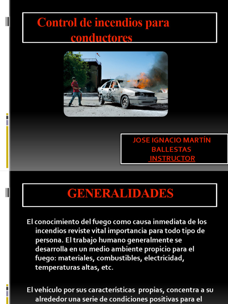 Control de Incendios para Conductores Jimb | PDF | Combustión | Aislador (Electricidad)