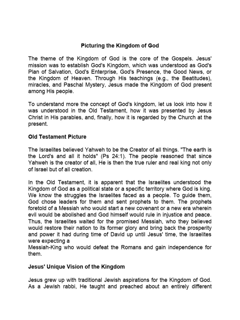 Understanding God's Kingdom | PDF | Jesus | Kingship And Kingdom Of God