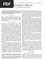 Introduction To Linear and Nonlinear Observers | PDF | Stability Theory | System Of Linear Equations